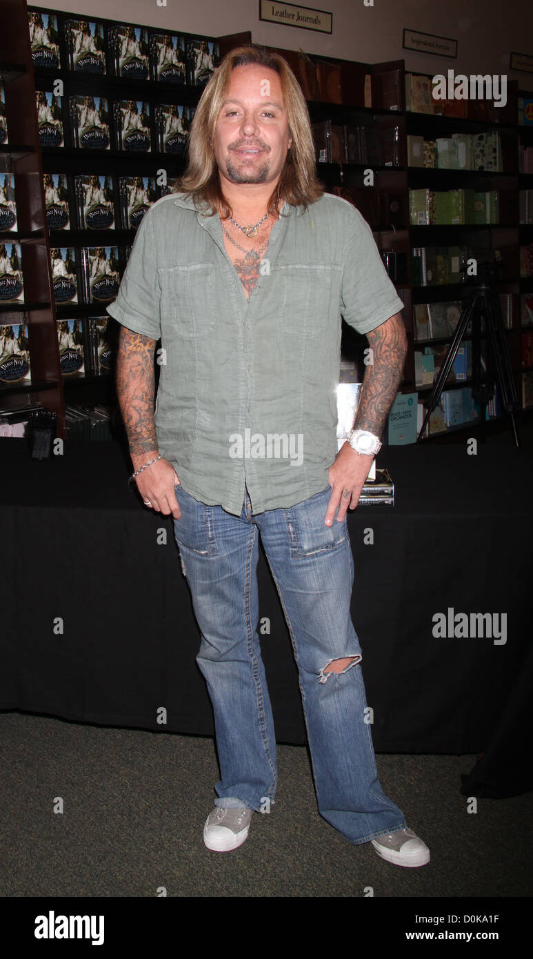 Vince Neil signs copies of his new book 'Tattoos & Tequila' at Barnes ...