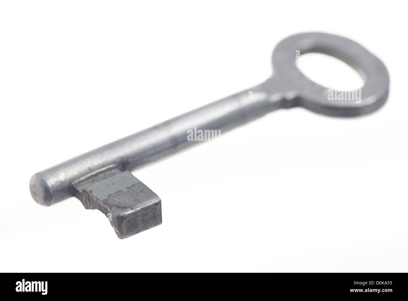One old house key, white background Stock Photo - Alamy