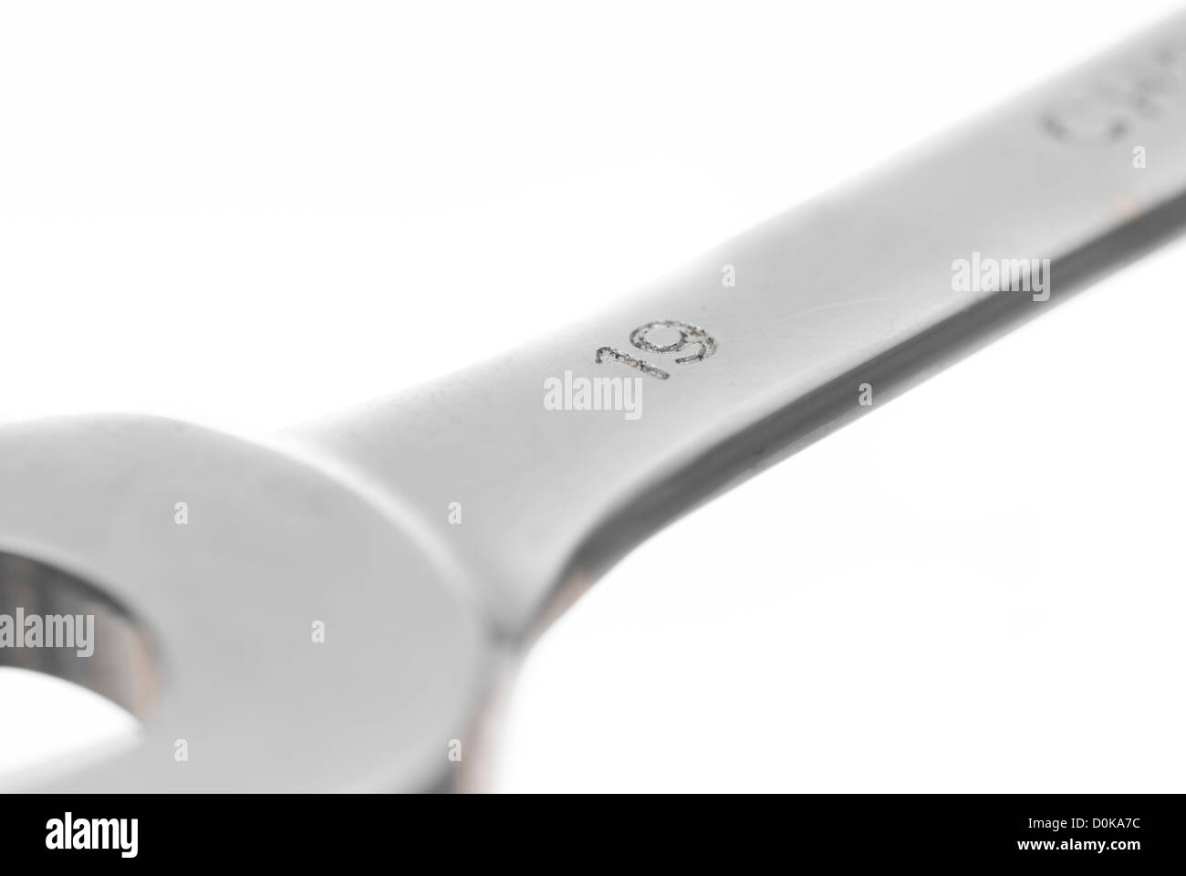 Detail of 19mm Spanner, white background Stock Photo - Alamy