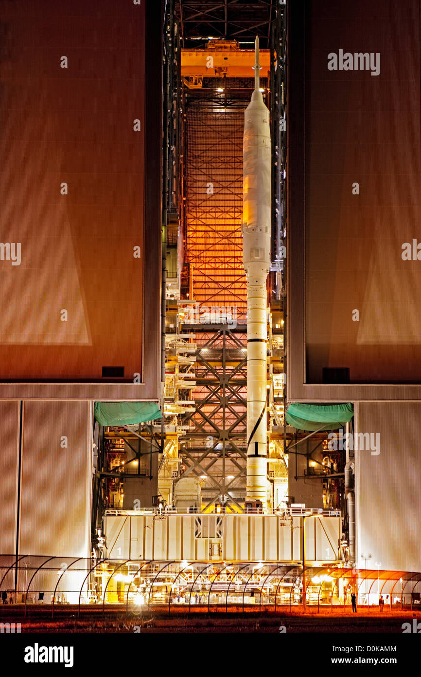 Rollout of Ares I-X -- First Flight of a New Moon Rocket Stock Photo ...