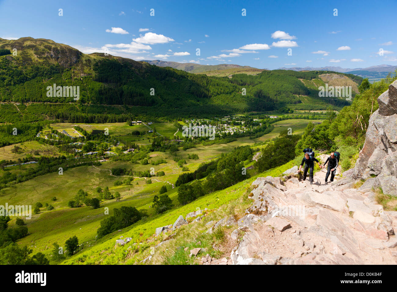 Walking trail up to Ben Nevis with Glen Nevis in the background Stock ...