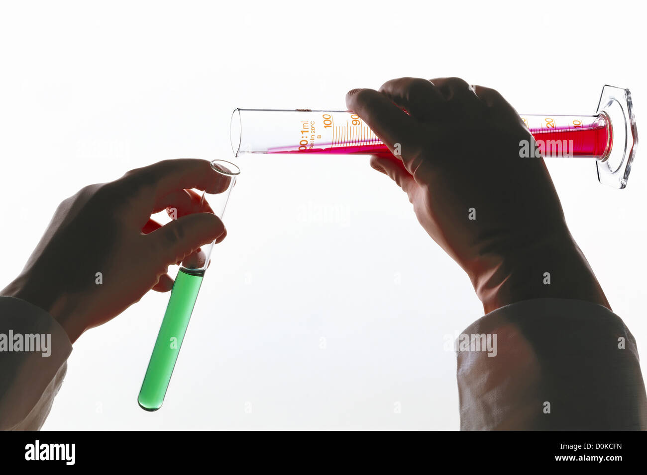 Graduated measuring tube with solution hi-res stock photography and ...