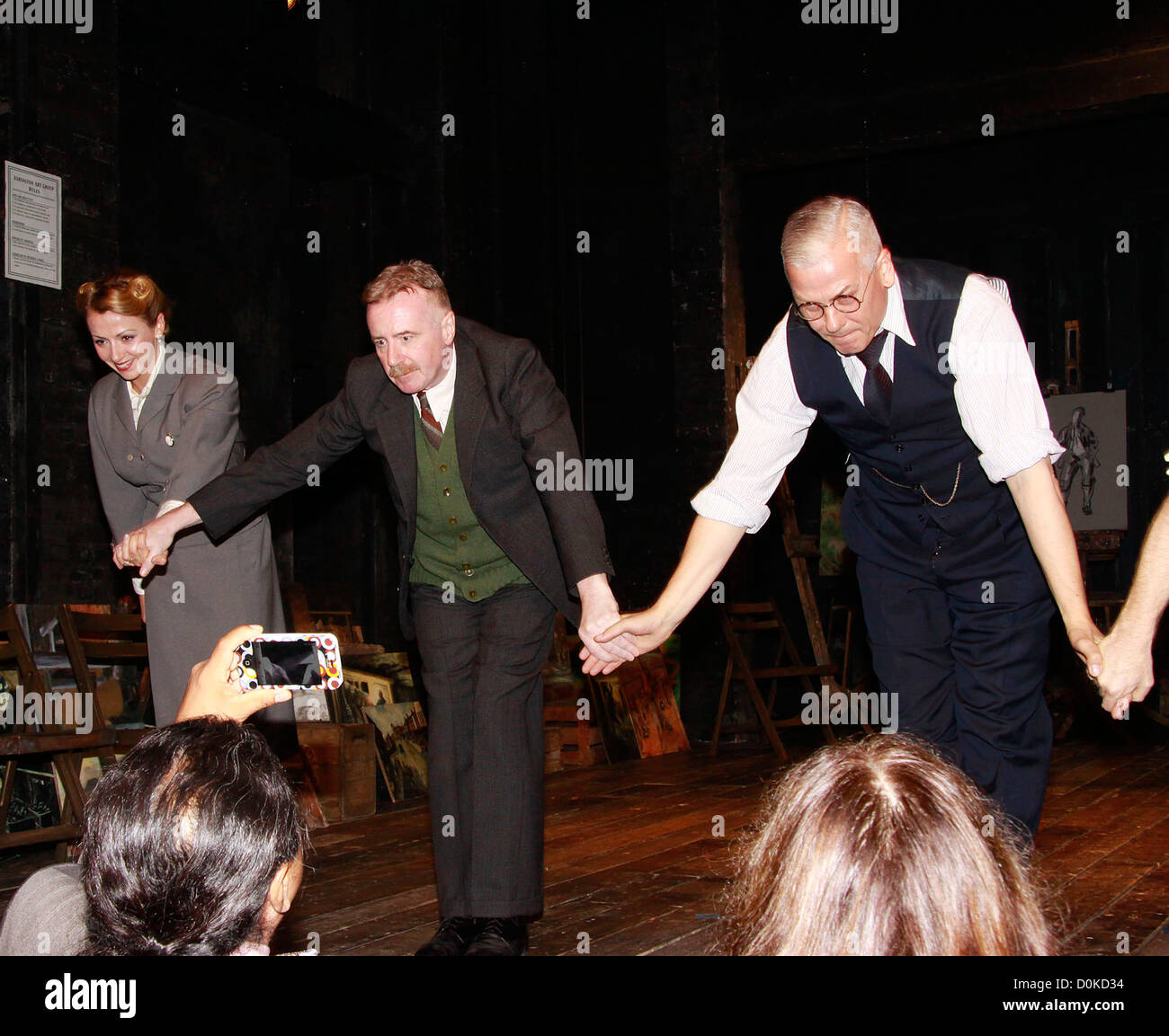 Lisa McGrillis, David Whitaker and Deka Walmsley The opening night of ...