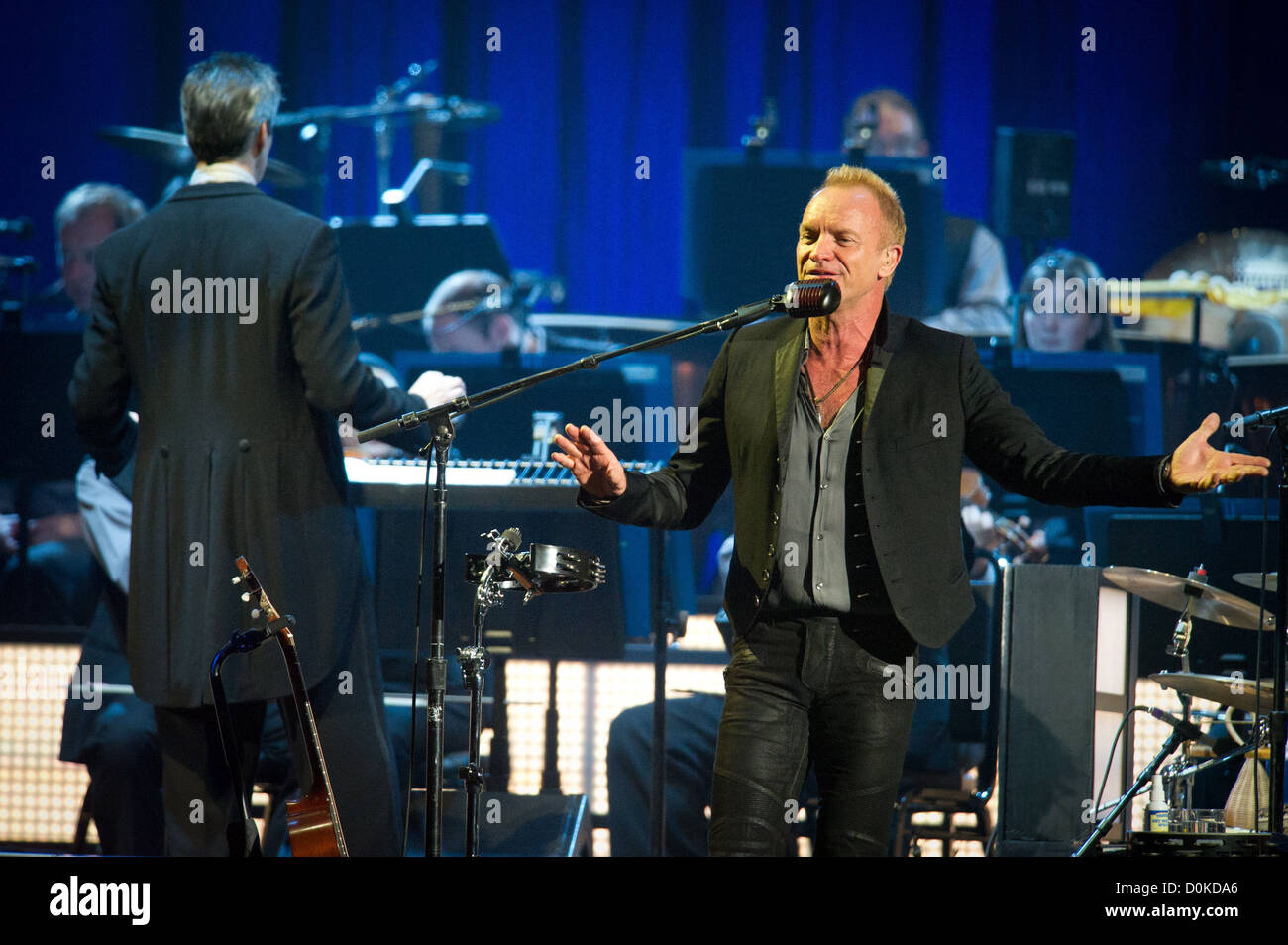 Sting aka Gordon Sumner in concert at the Bercy with the London ...
