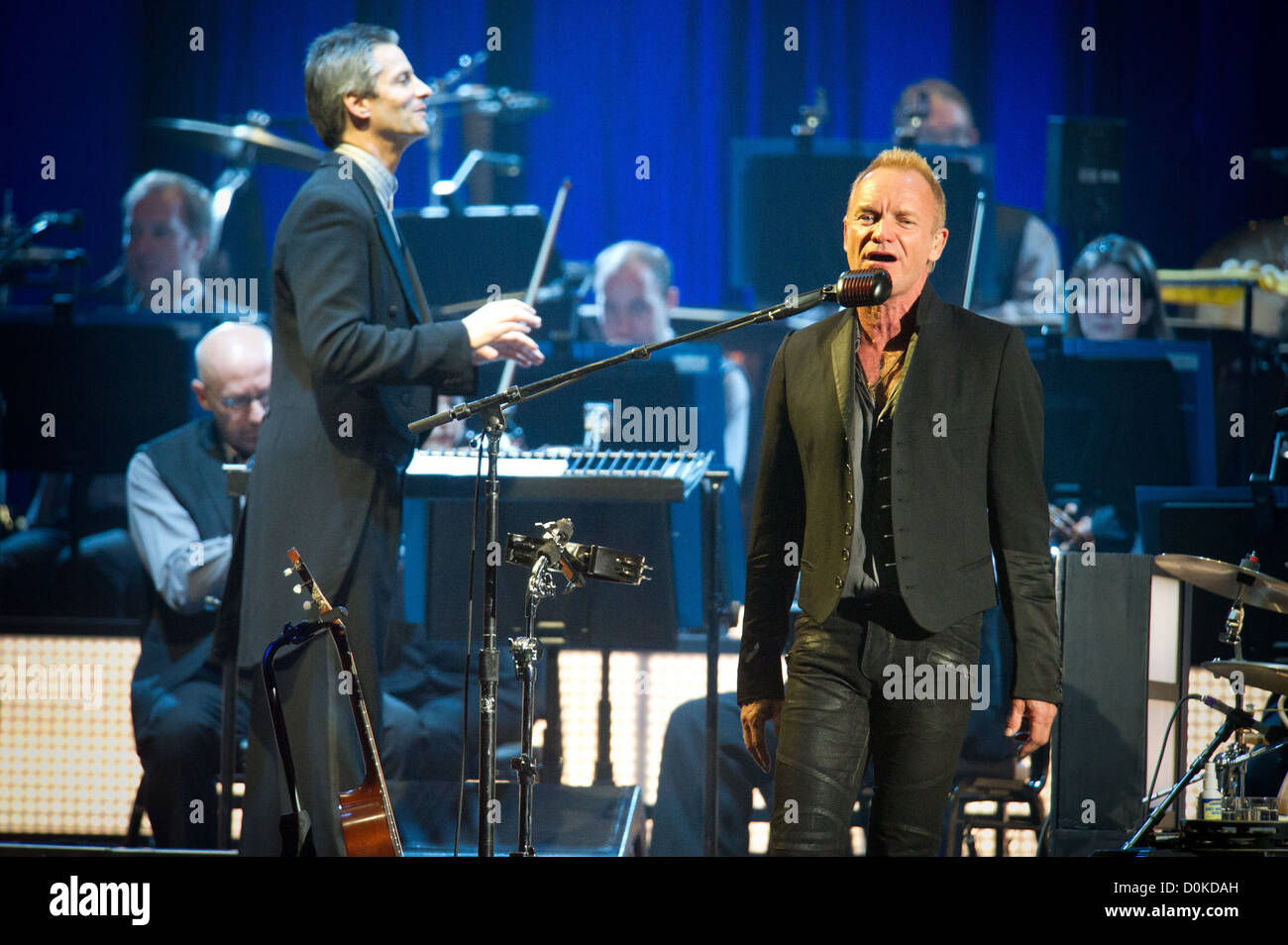Sting aka Gordon Sumner in concert at the Bercy with the London ...