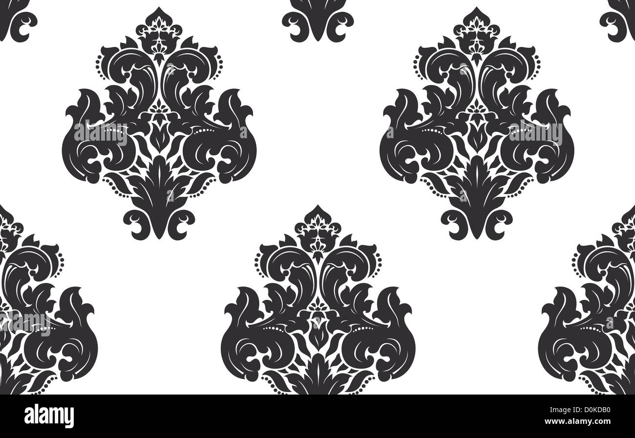 Seamless damask pattern Stock Photo - Alamy