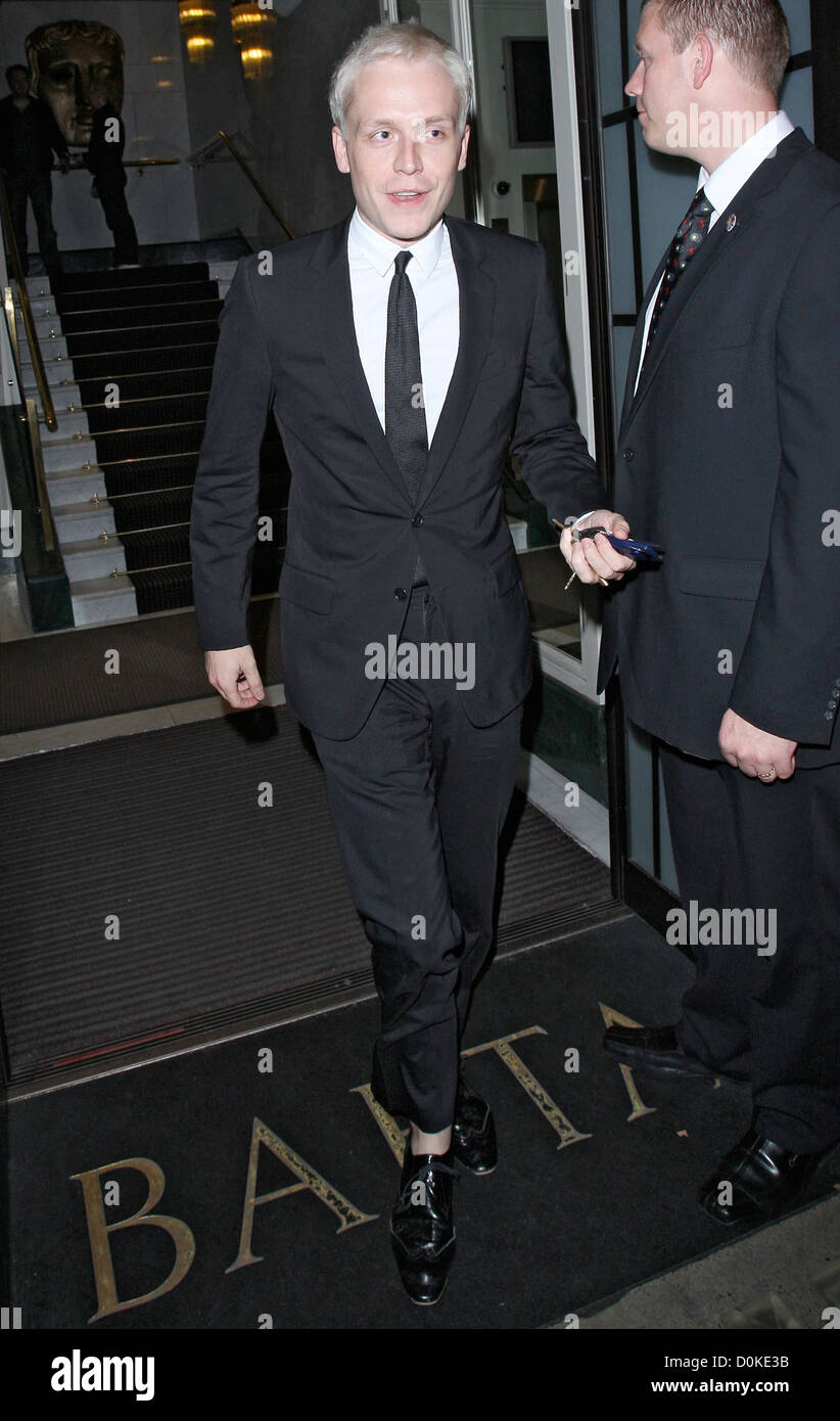 Mr Hudson leaves a special screening of the film 'Runaway' at Bafta ...