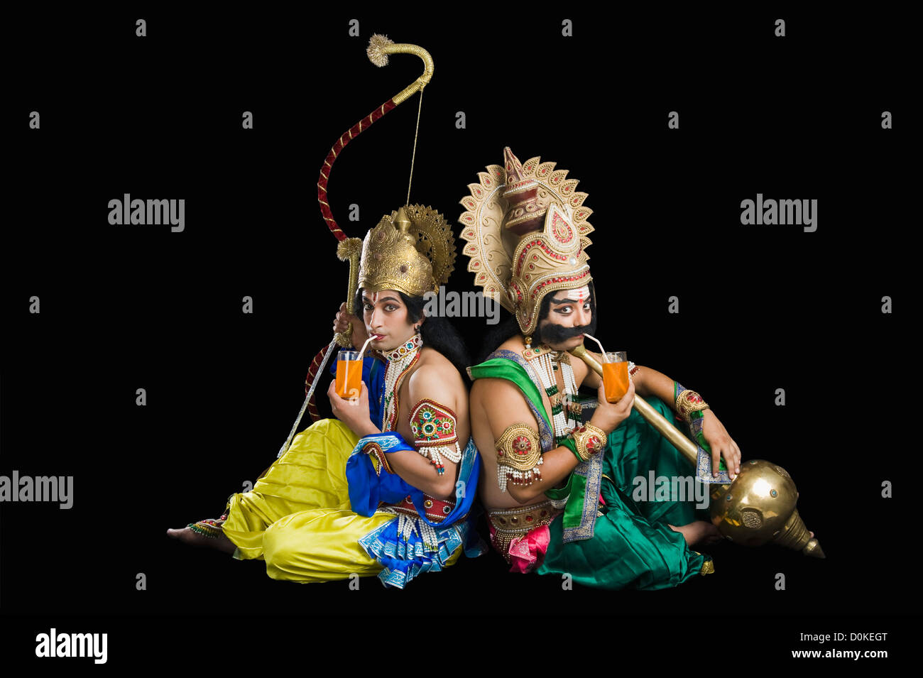 Two Men Dressed Up Rama Ravana High Resolution Stock Photography and ...