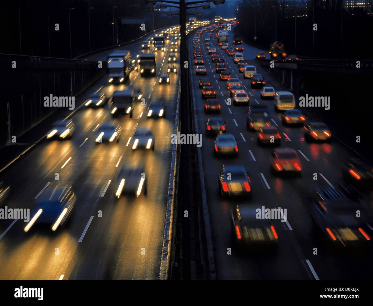 City Traffic at Night Stock Photo - Alamy