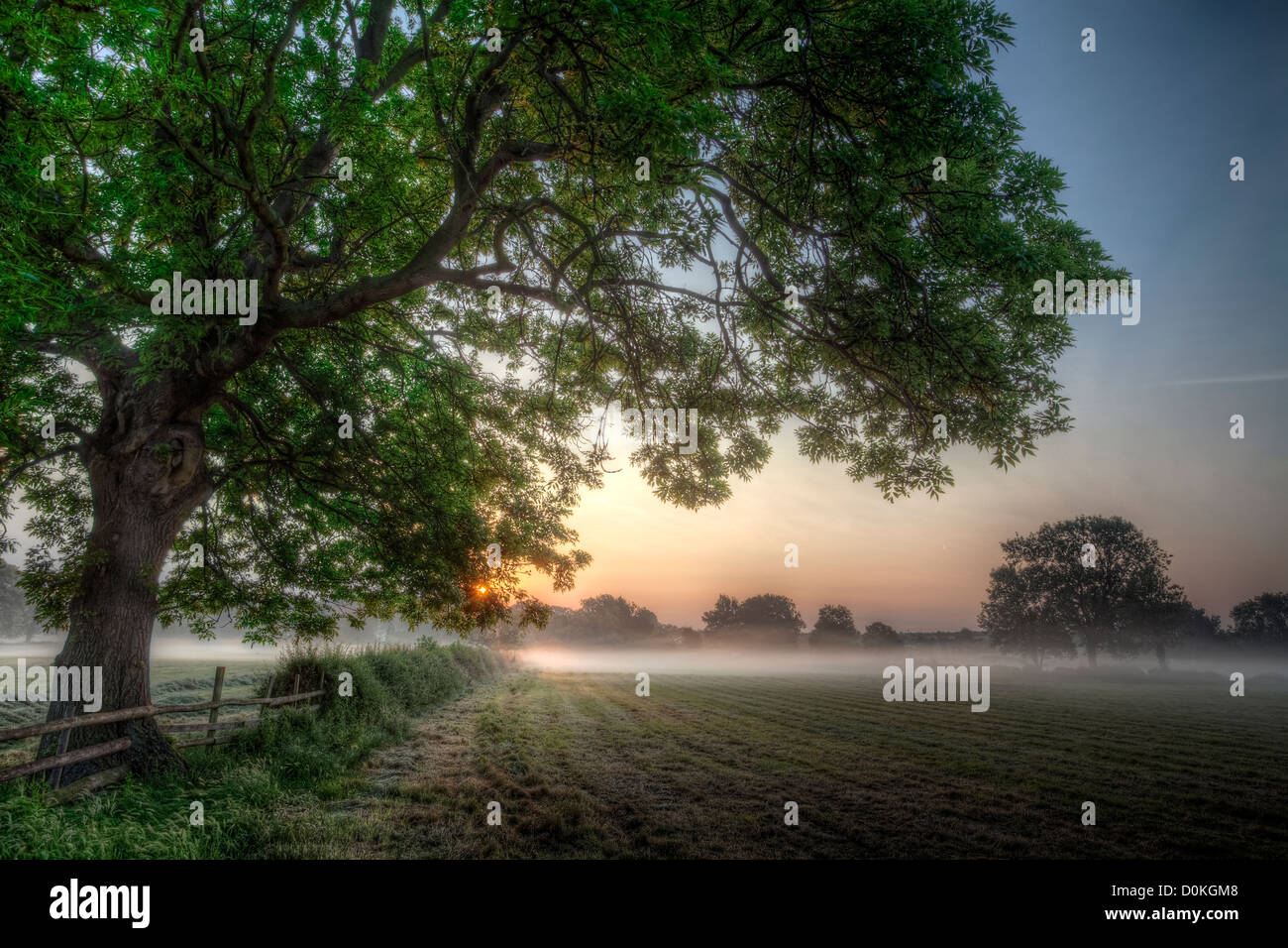 Sunrise over farm field hi-res stock photography and images - Alamy