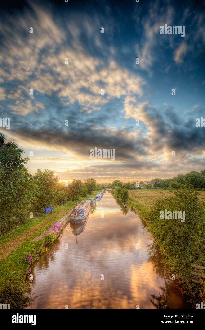 A view from a bridge looking down on the Zouch Cut Stock Photo - Alamy