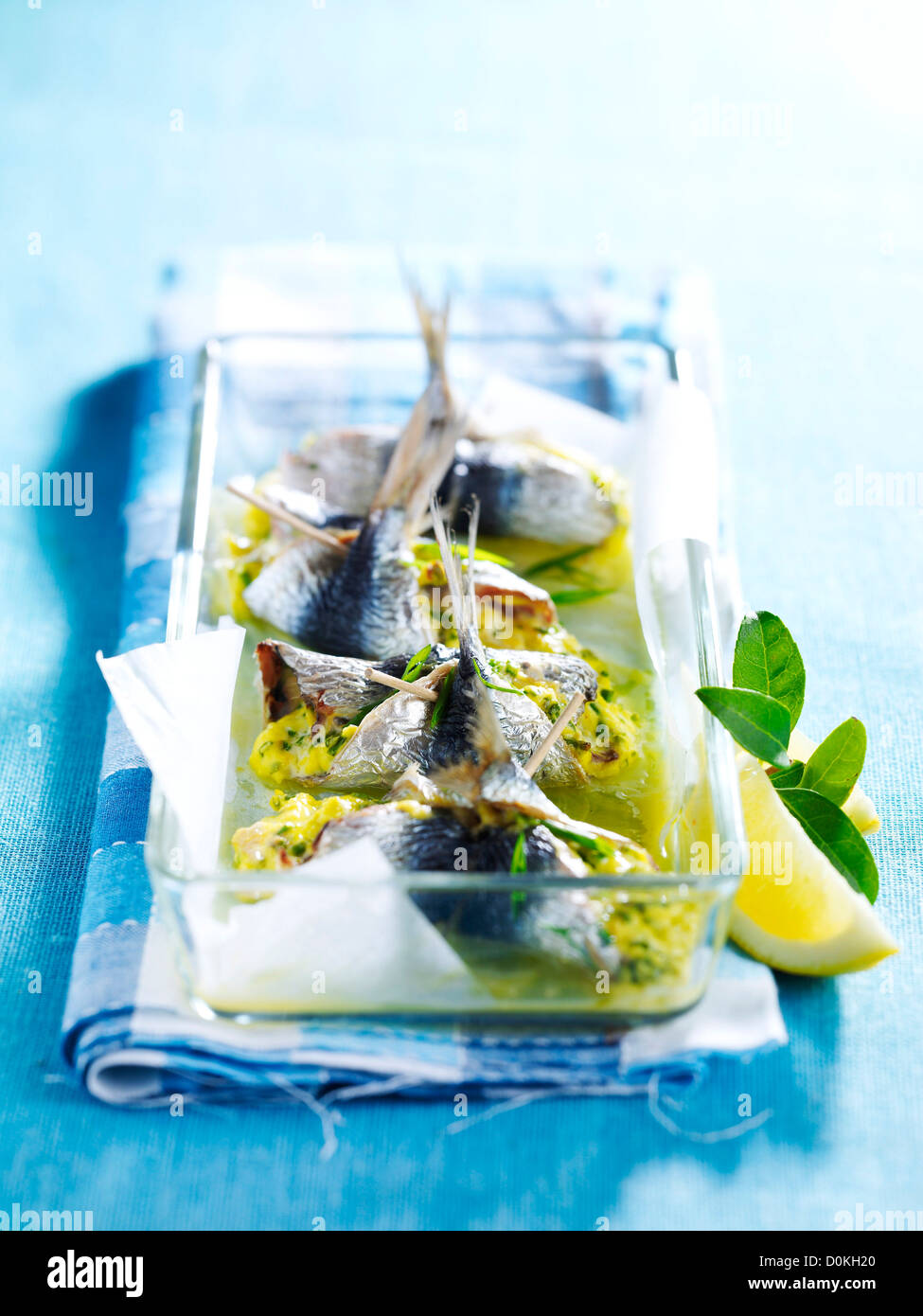 Sardine fillets with goat Stock Photo - Alamy