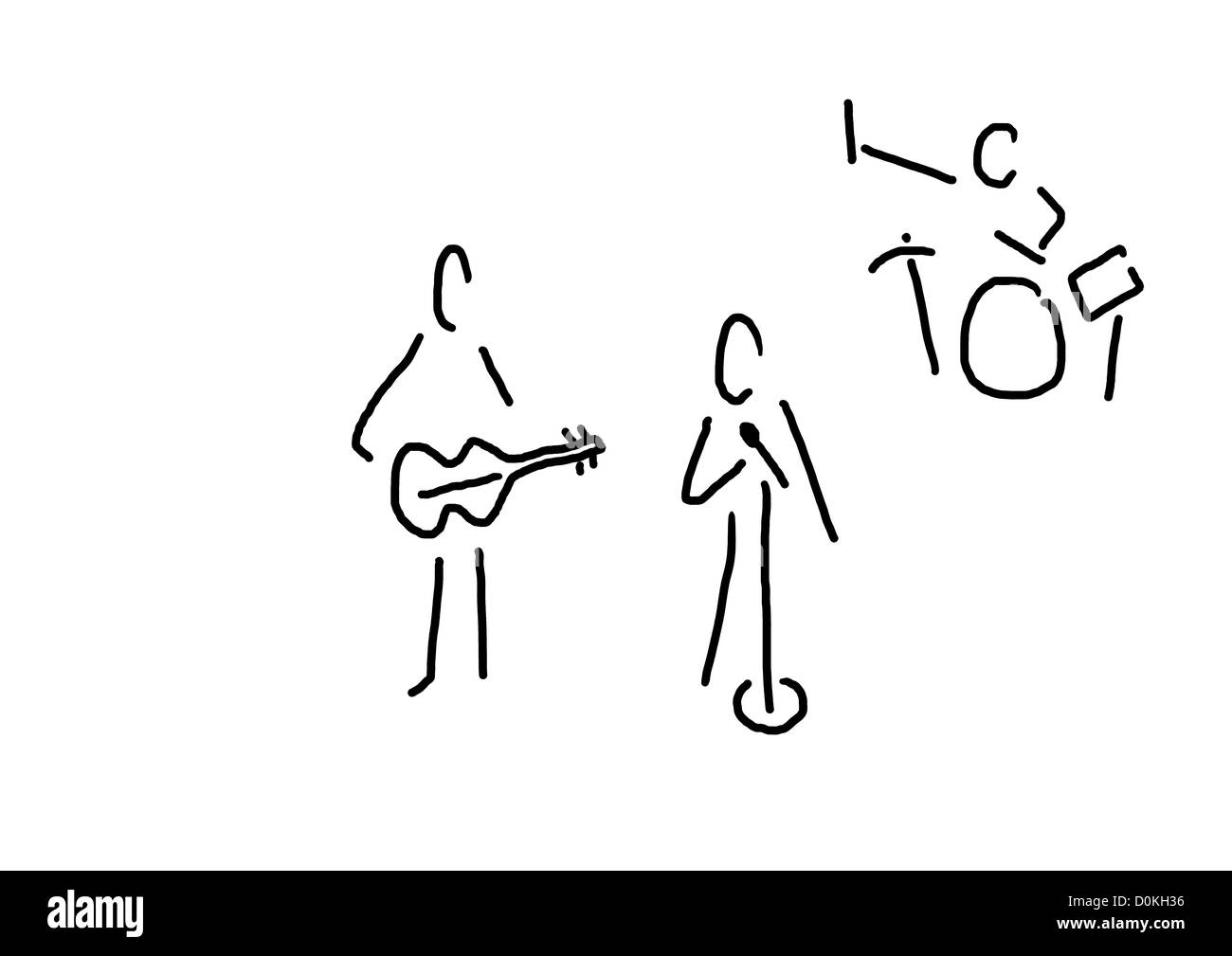 The Band Stick Figure High Resolution Stock Photography and Images - Alamy