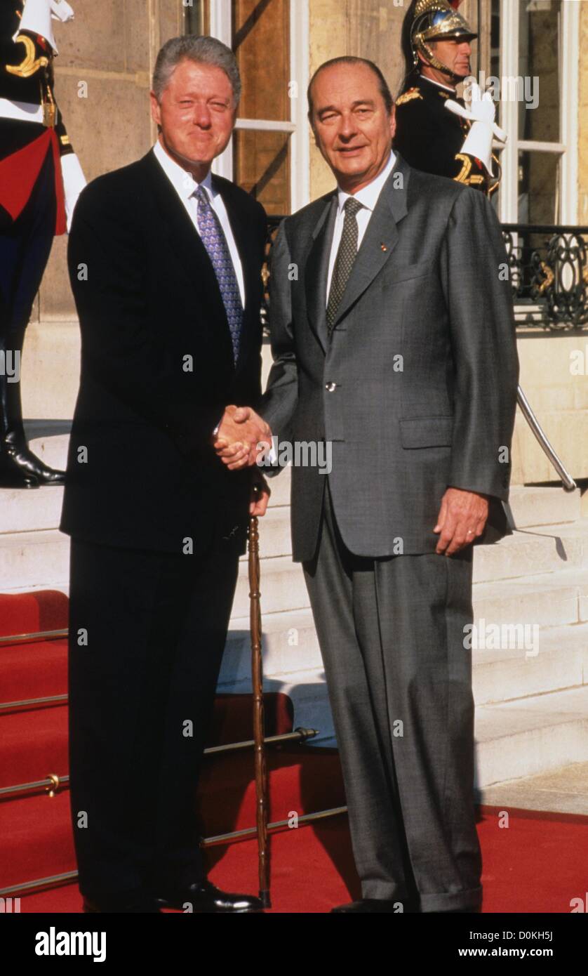 BILL CLINTON with Jacques Chirac 1997.k8959.(Credit Image: © Imapress ...