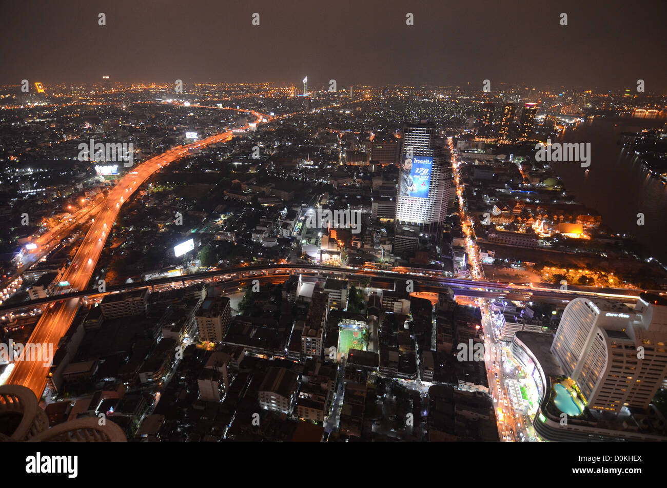 The view from the 63rd floor of The Dome at State Tower, Bangkok Stock ...