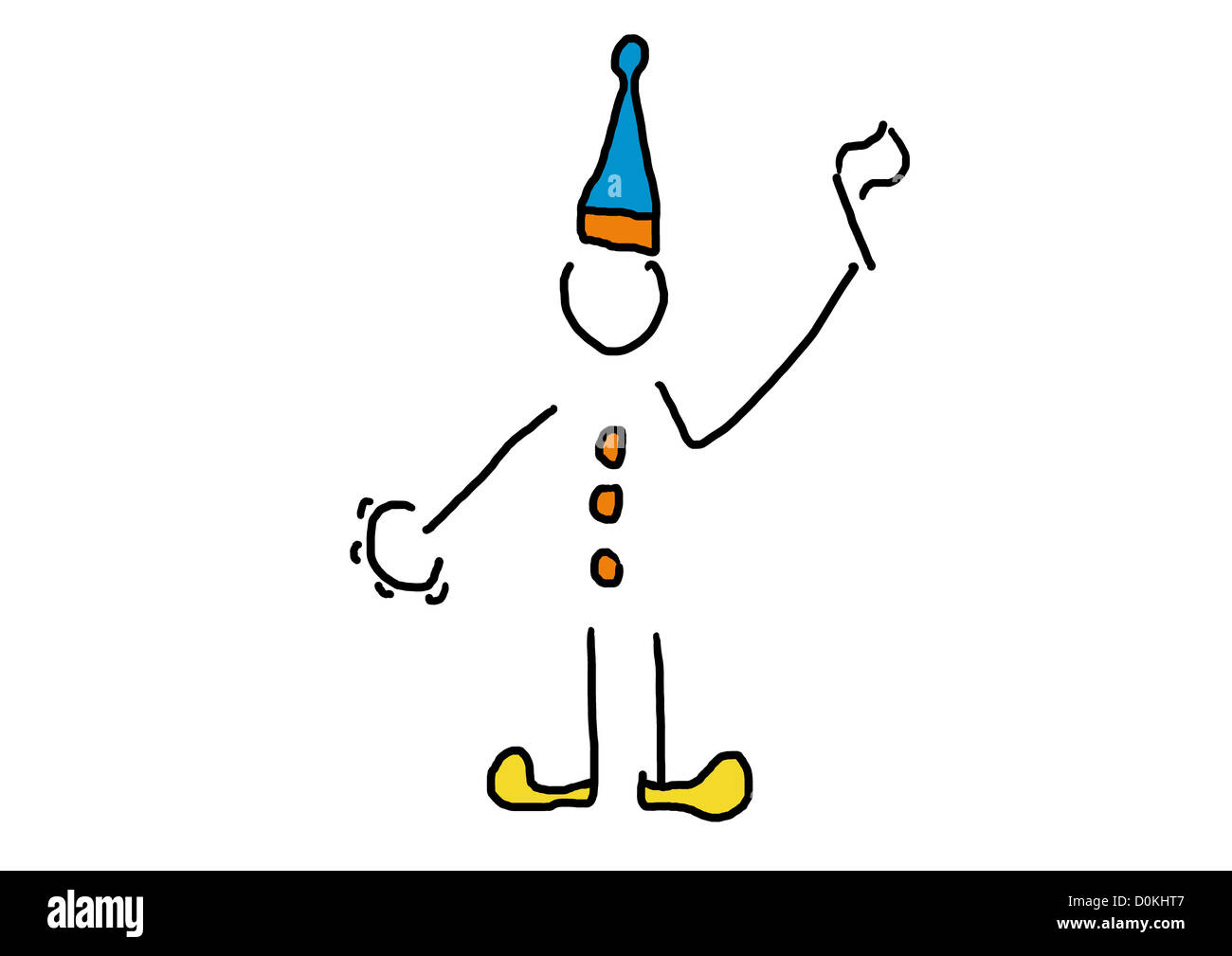 Clown stick figure pictogram hi-res stock photography and images - Alamy