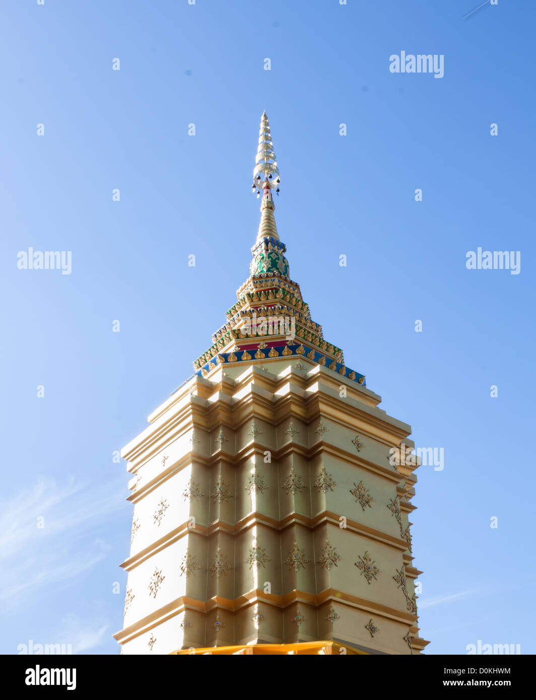 The beauty of Thai northern style architecture in the temple Stock ...