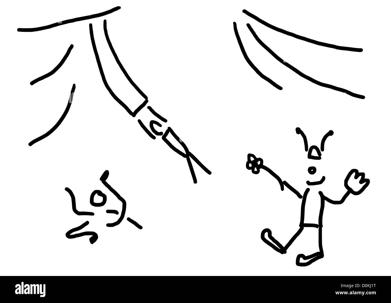 Clown stick figure pictogram Cut Out Stock Images & Pictures - Alamy