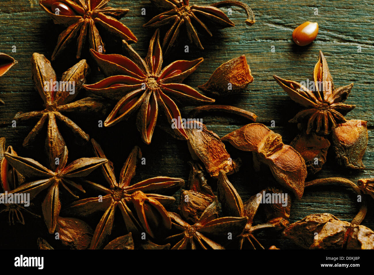A collection of the spice star anise, dried in pods Stock Photo - Alamy