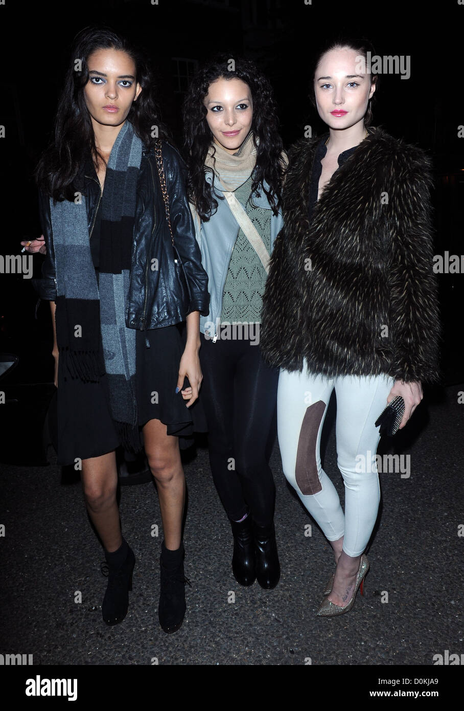 Misha Simpson (centre) from Britain's next top model, at Tinie Tempah's ...