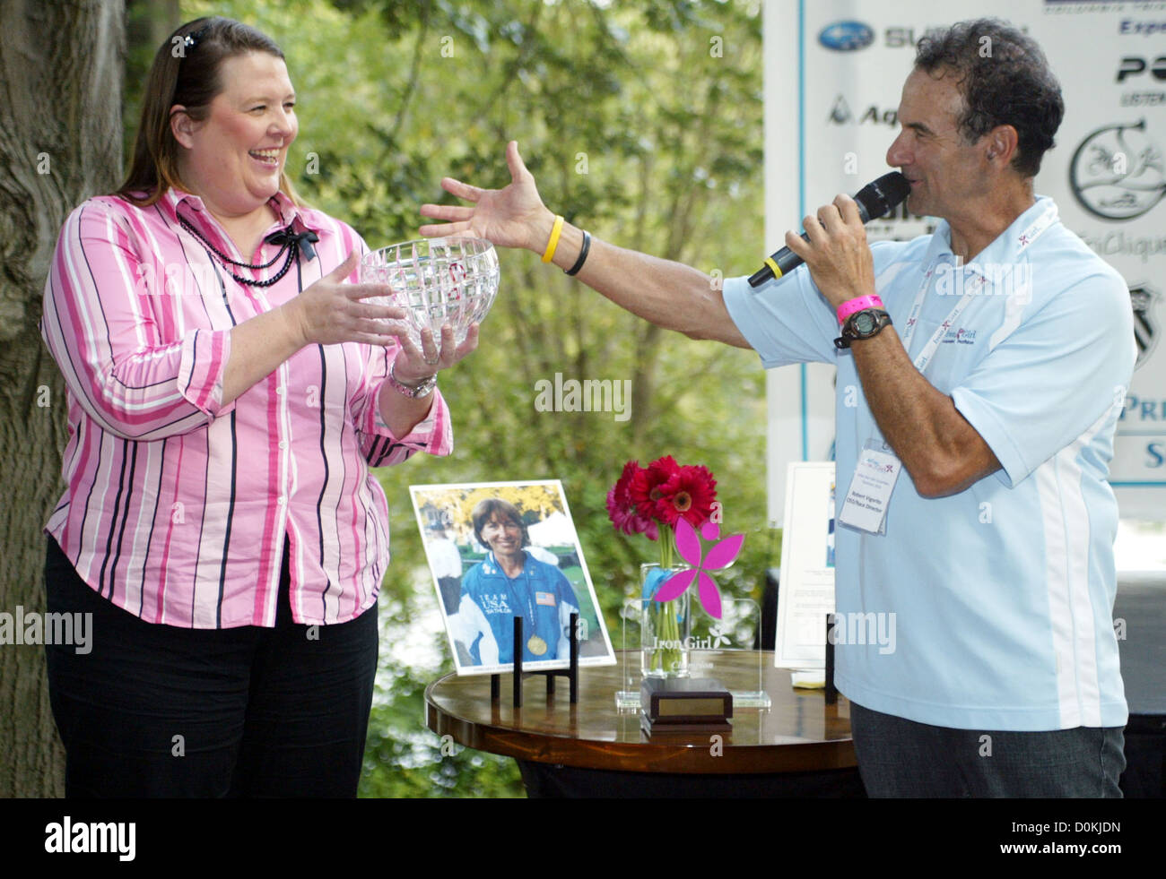 Robert Vigorito, founder of Iron Girl and Judy Molnar, VP Iron Girl ...