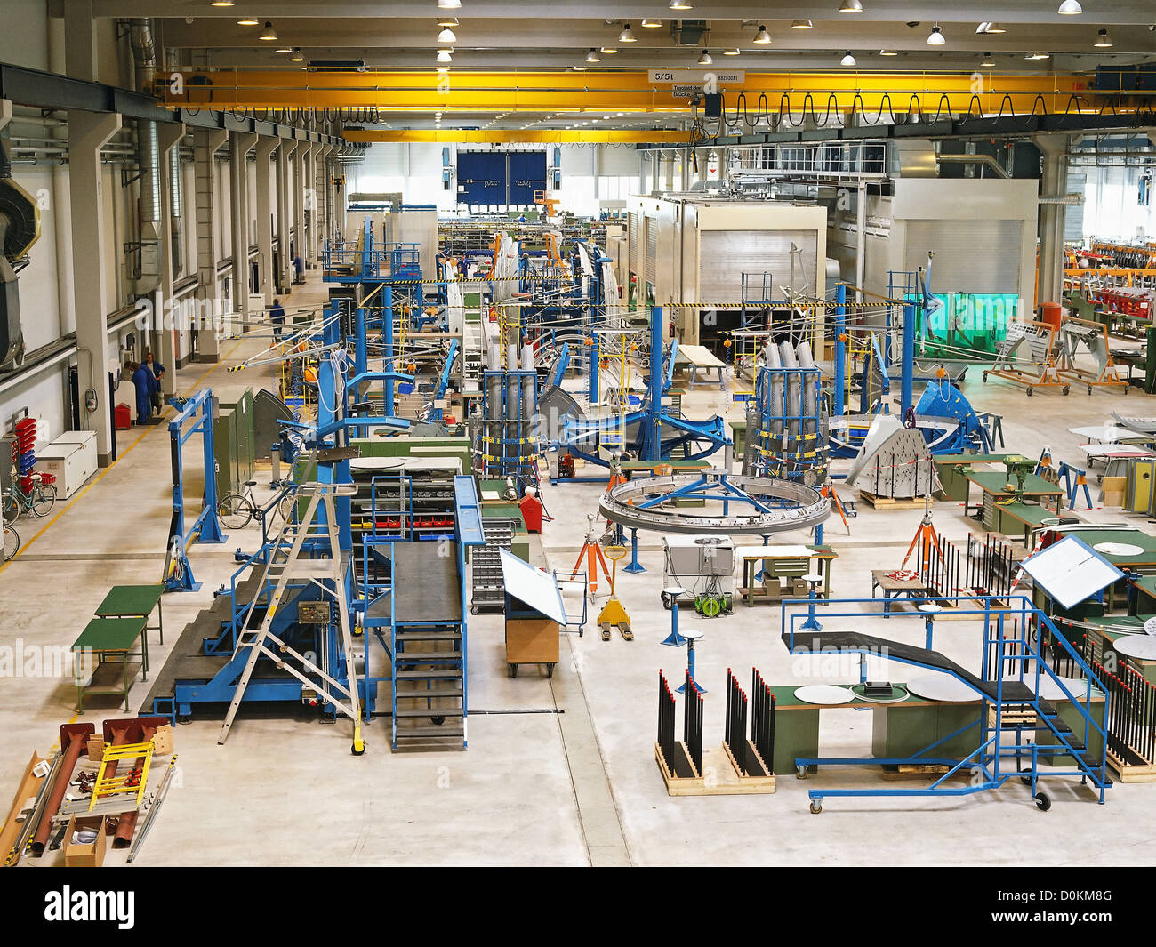 An Airbus factory with an assembly line for aircraft components Stock ...