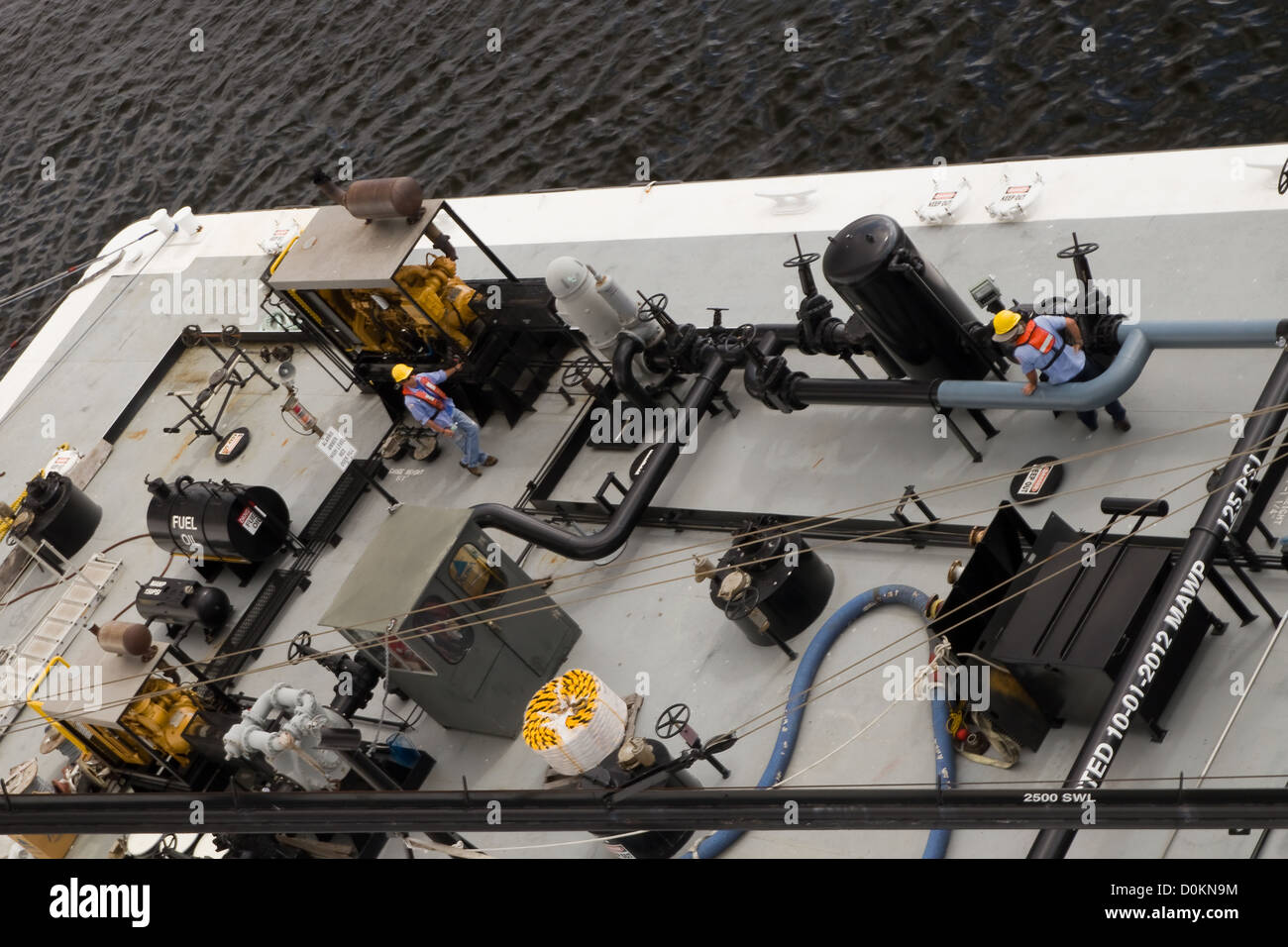 Maintaining the cruise ship before sailing Stock Photo - Alamy