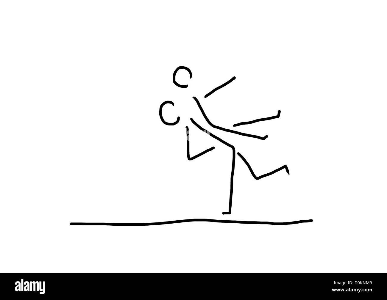 Stick Figure Illustration Dance High Resolution Stock Photography and ...