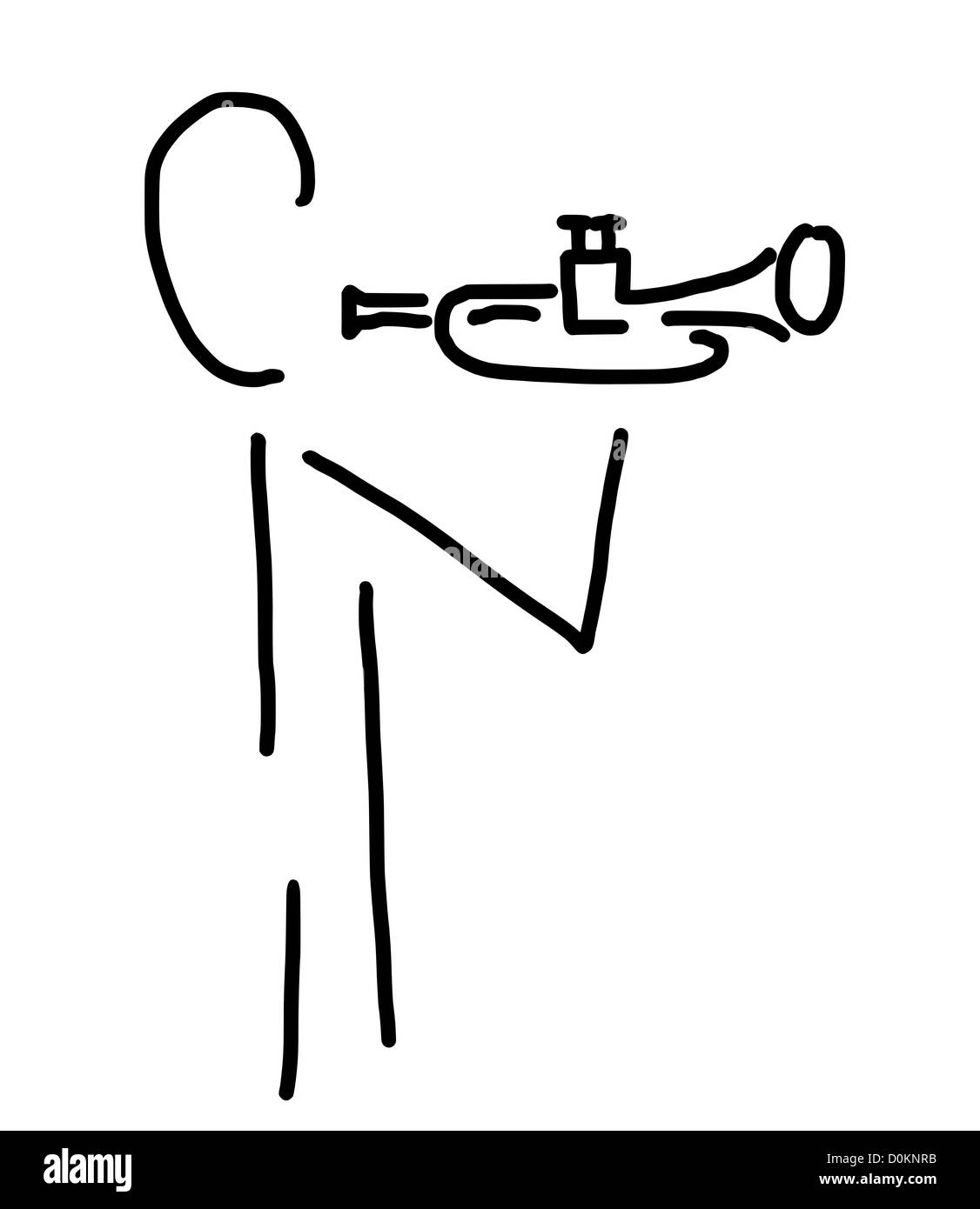 Stick Figure Illustration Music High Resolution Stock Photography and ...