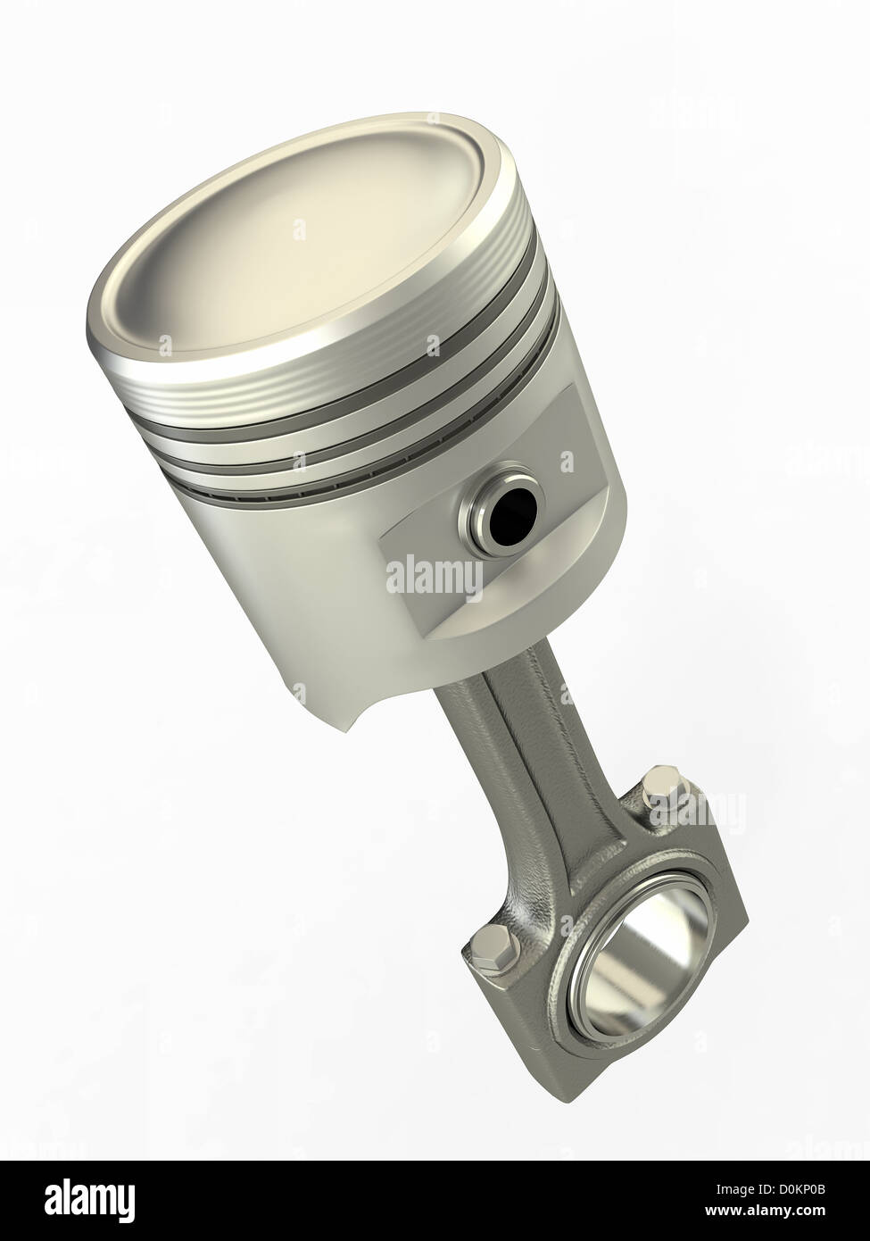 Piston and conrod on white isolated background. 3d Stock Photo - Alamy