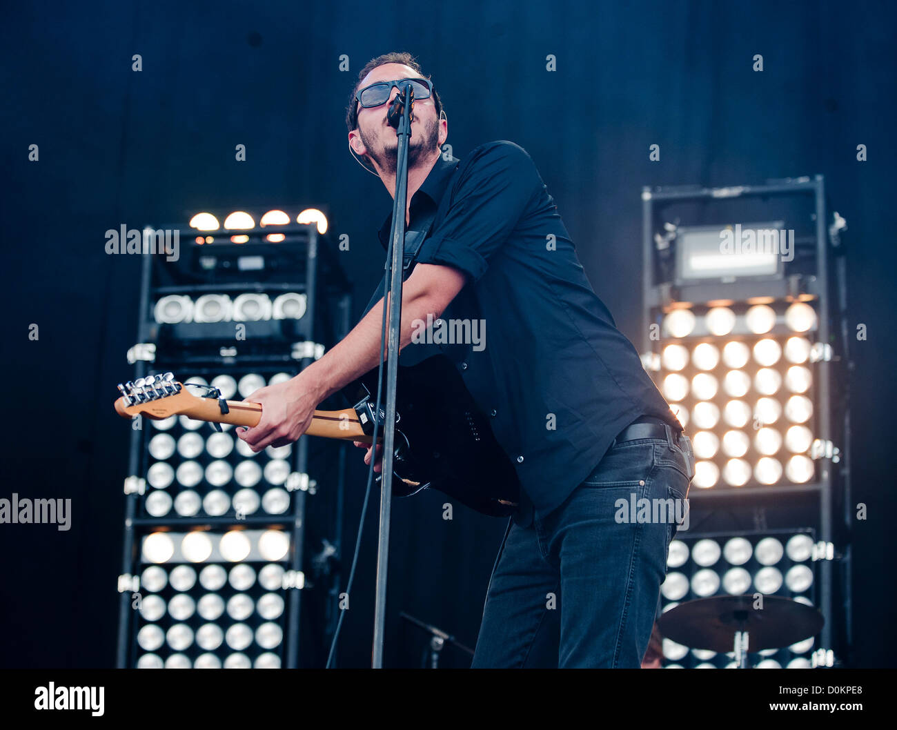 Tom Smith of Editors The V Festival 2010 held at Weston Park ...