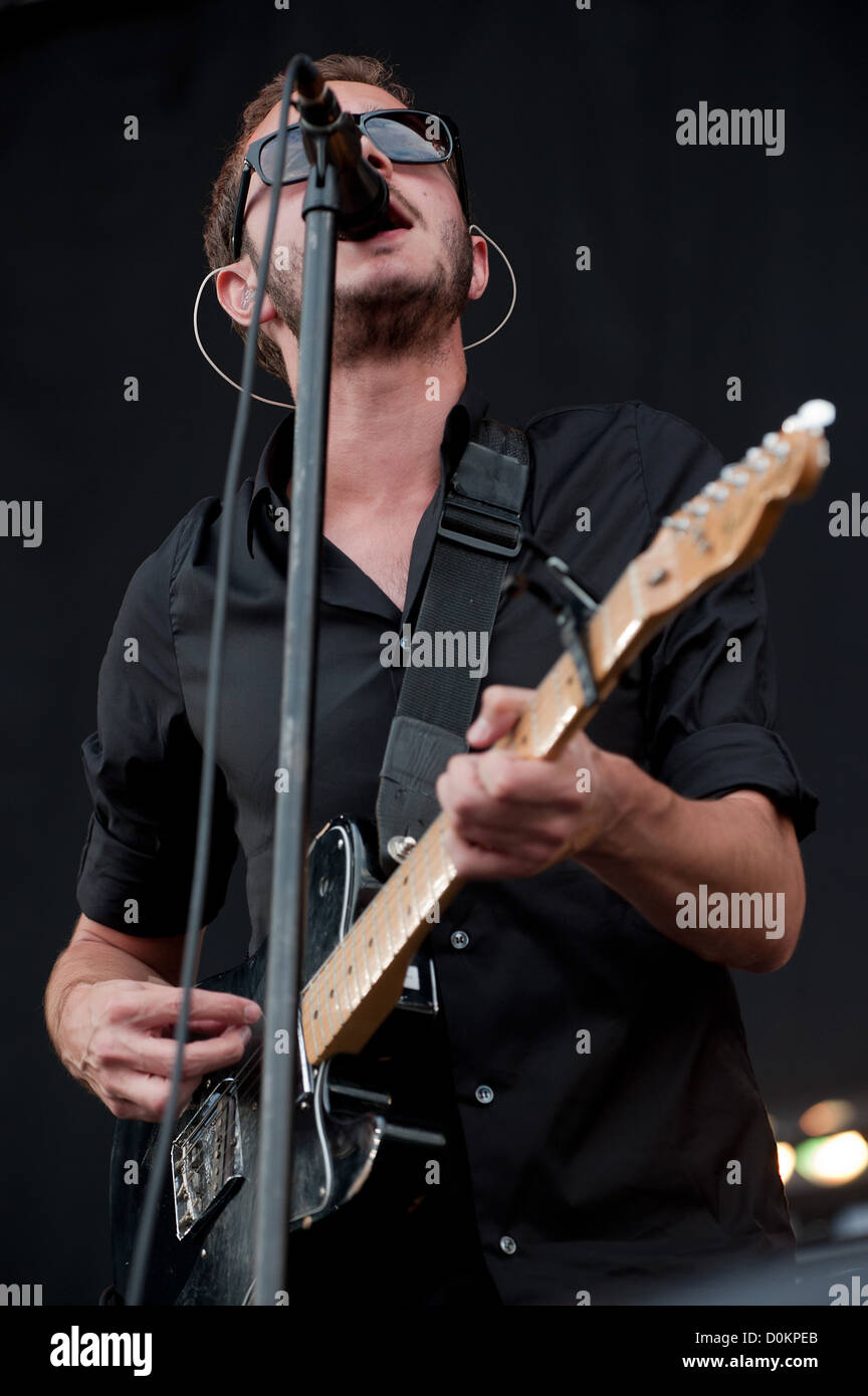 Tom Smith of Editors The V Festival 2010 held at Weston Park ...