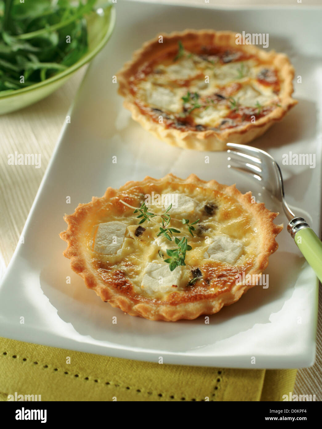 Goat pie with thyme Stock Photo - Alamy