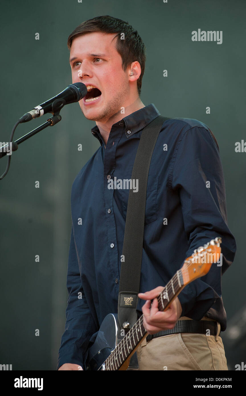 Harry McVeigh of White Lies The V Festival 2010 held at Weston Park ...