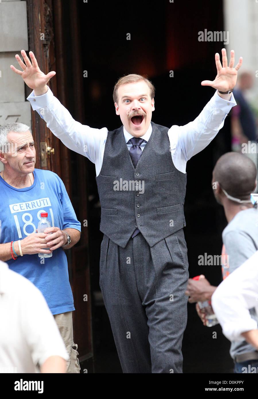Actor on the set of the film w e london hi-res stock photography and ...