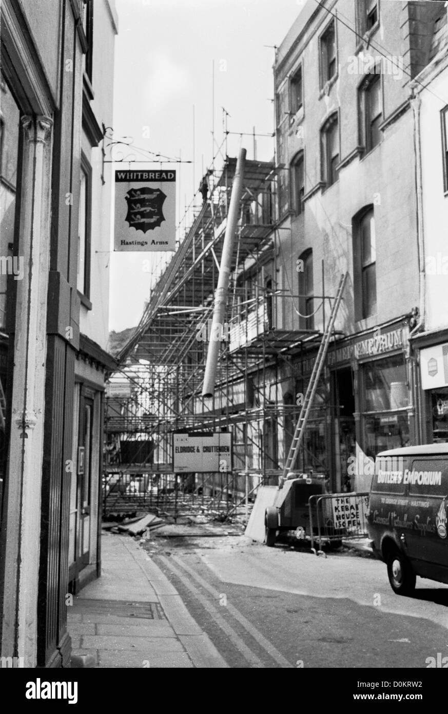 George street in Hastings Old Town taken in 1976 after T W barnes ...