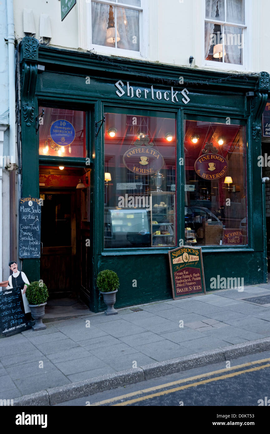 Sherlocks coffee shop Flowergate Whitby North Yorkshire England UK ...