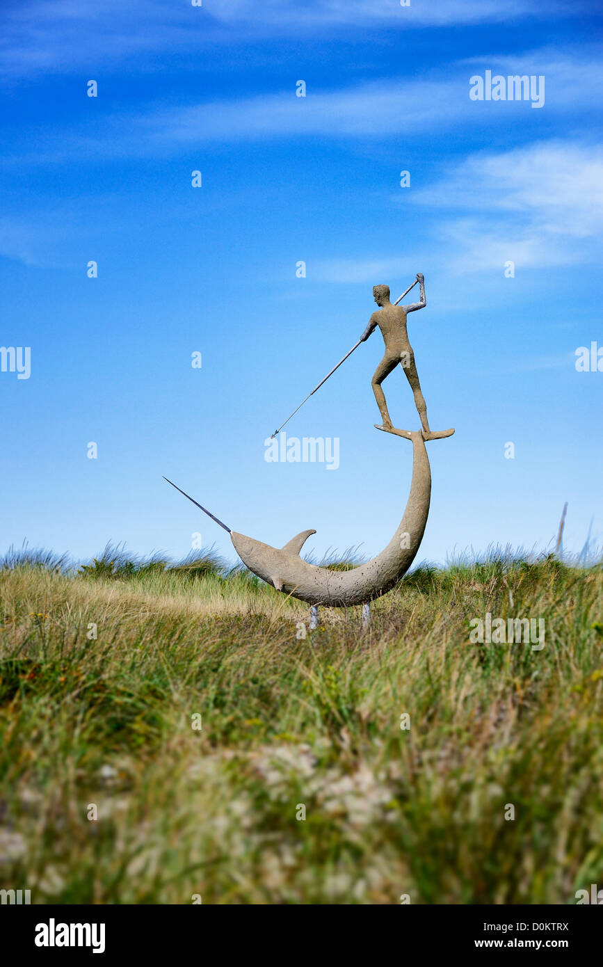 Swordfish Harpooner sculpture, Menemsha, Chilmark, Martha's Vineyard ...