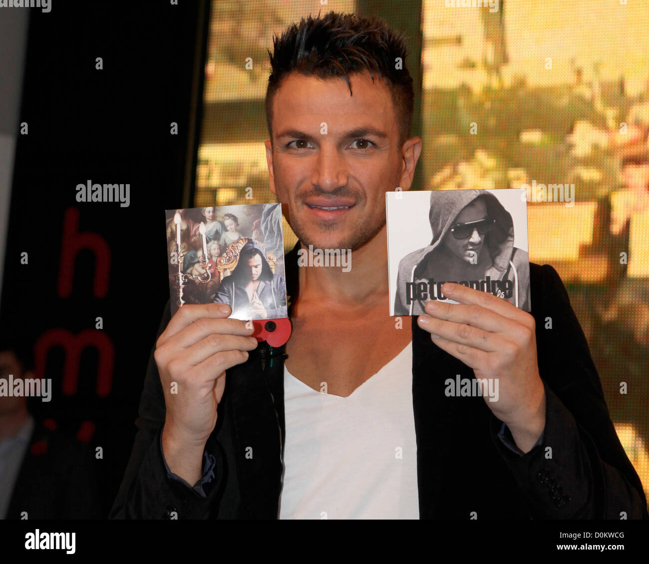 Peter Andre signs copies of his new album Angels & Demons for fans in ...
