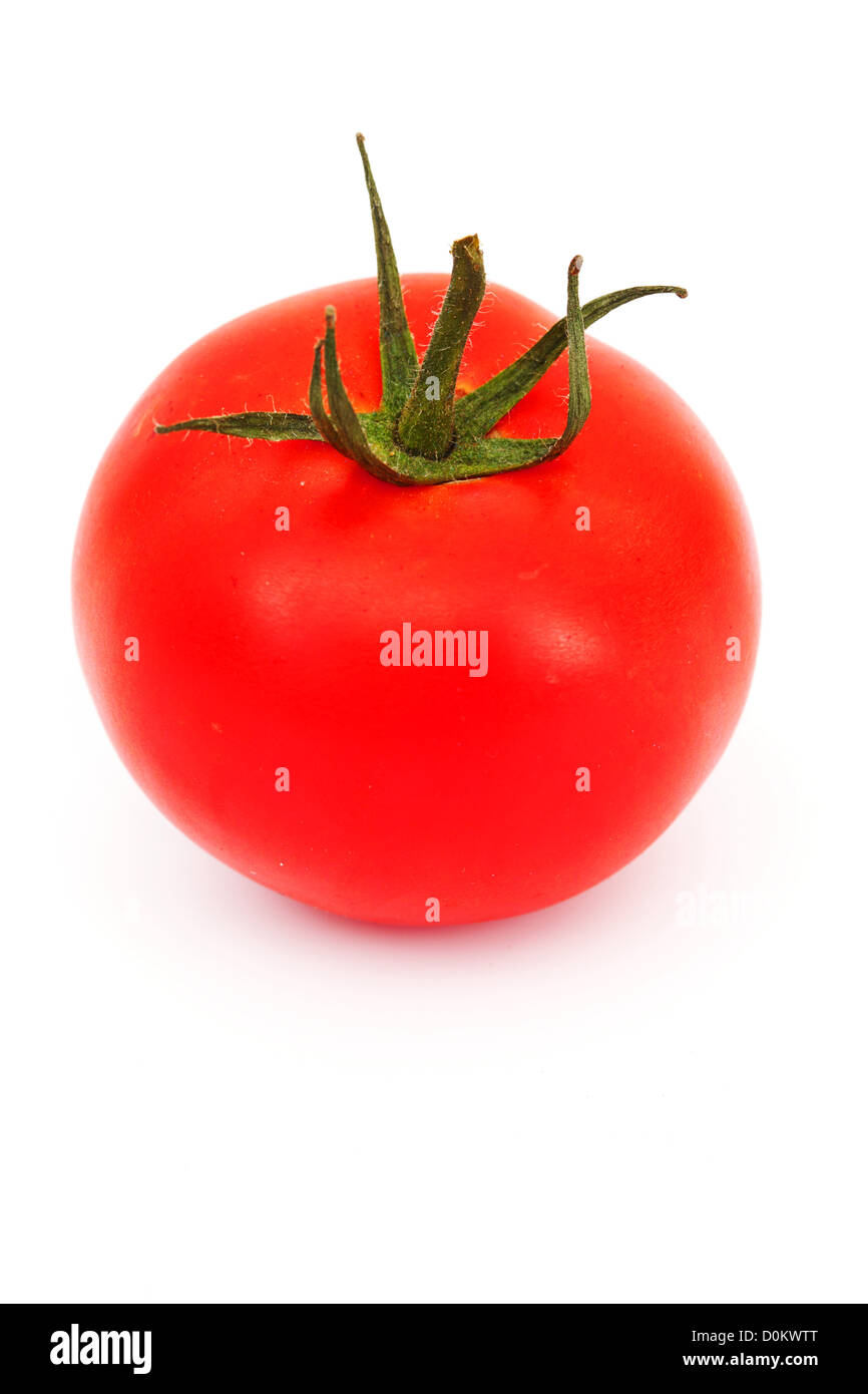 one tomato isolated on white Stock Photo - Alamy