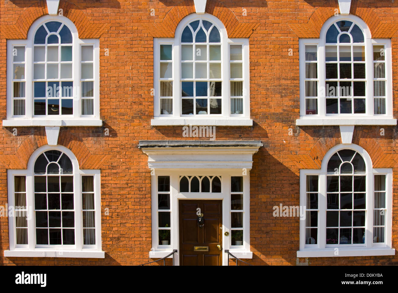 The frontage of a Georgian house in Ludlow Stock Photo - Alamy
