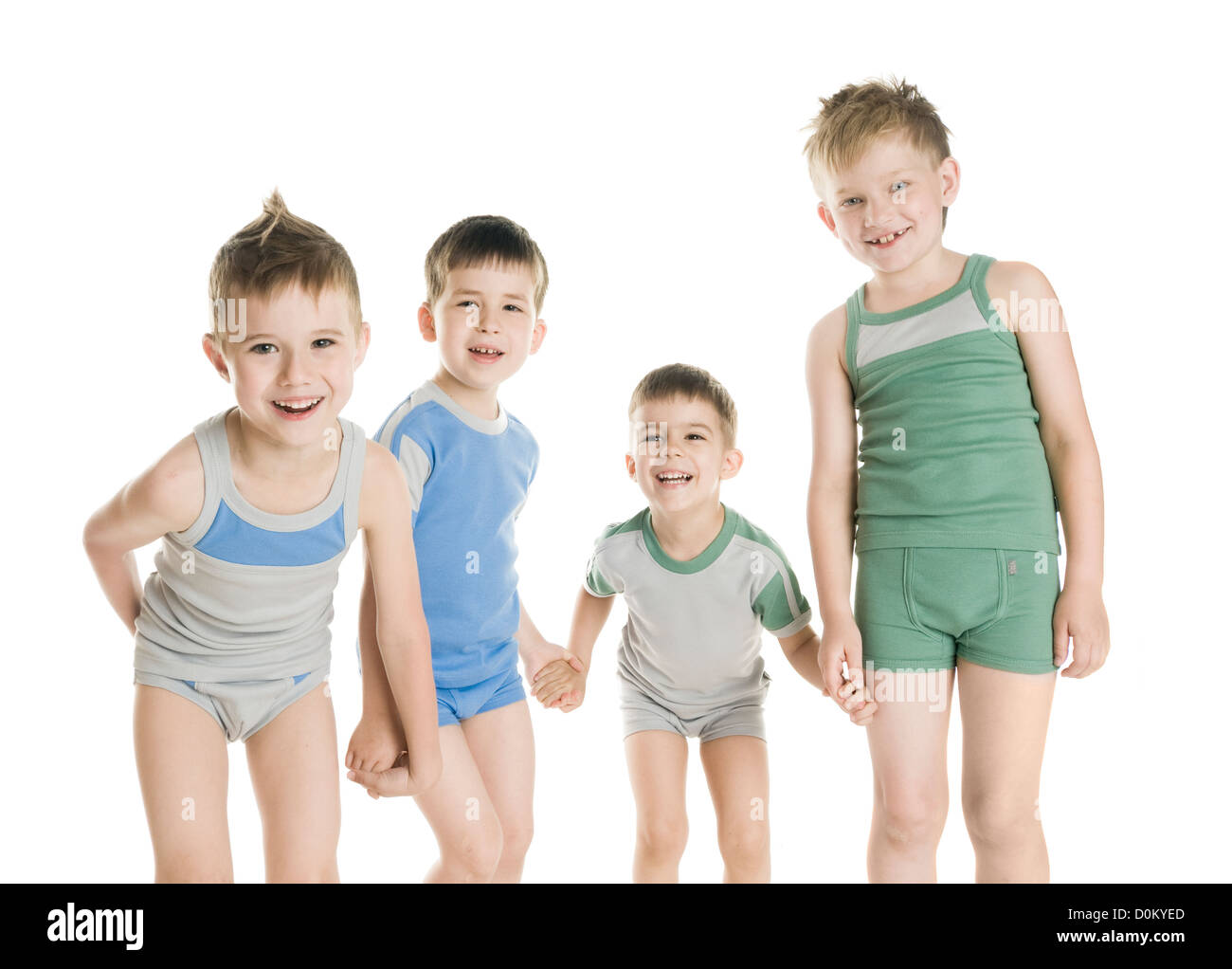 Children wearing various clothing - studio shoot Stock Photo - Alamy