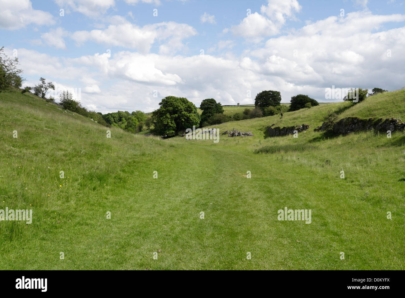 The Upper part of Lathkill Dale in the Derbyshire Peak District ...
