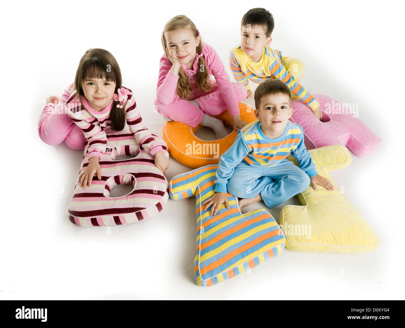 Children wearing various clothing - studio shoot Stock Photo - Alamy