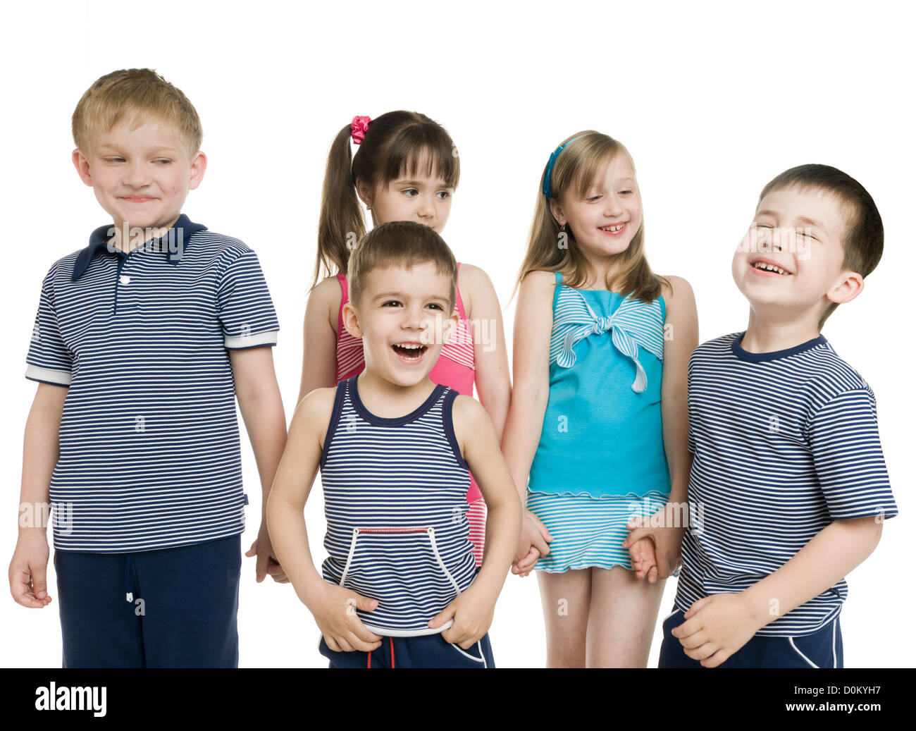 Children wearing various clothing - studio shoot Stock Photo - Alamy