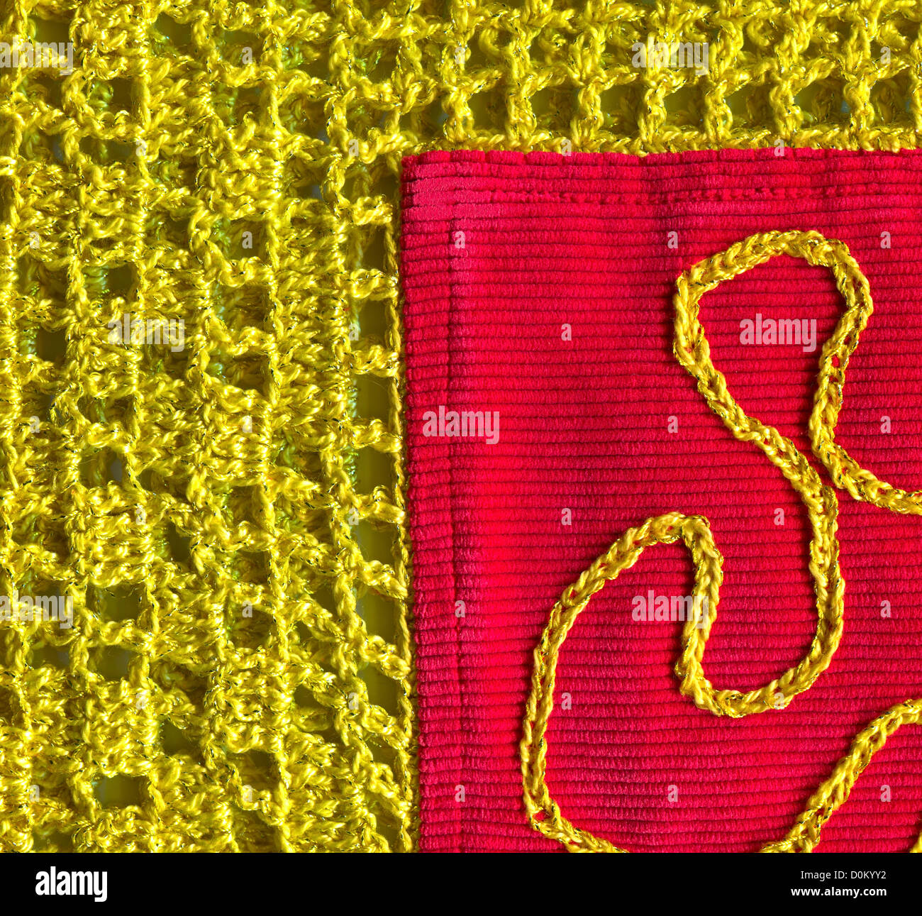 Knitting patterns. Handmade Stock Photo - Alamy