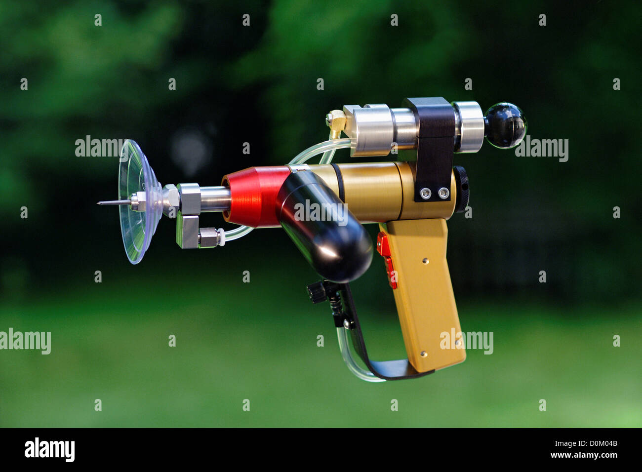 The first prototype Arborjet device injecting trees insecticides ...