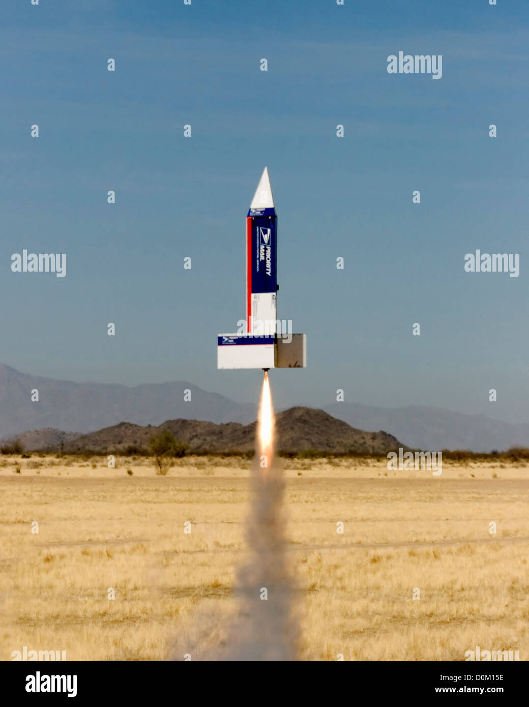 Rocket Made of Mailing Boxes Stock Photo - Alamy