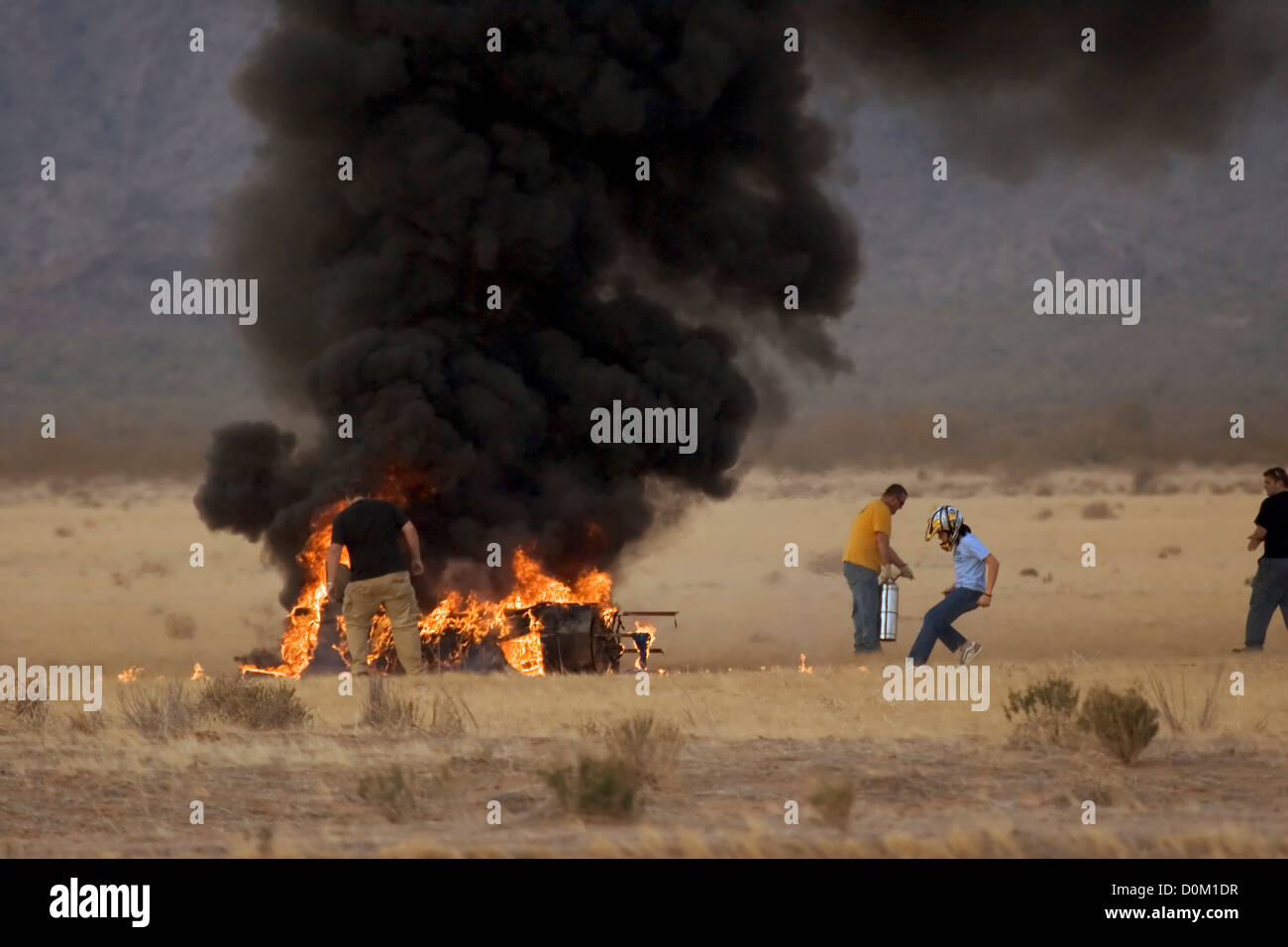Burning Wreckage of Model Saturn V Rocket Stock Photo - Alamy