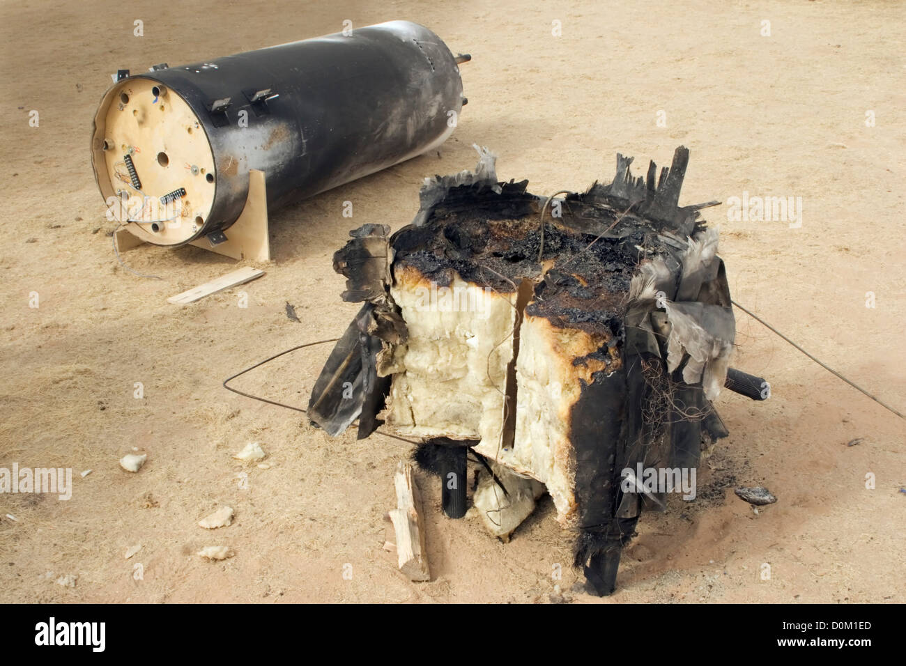 Wreckage of Large Model Rocket Stock Photo - Alamy